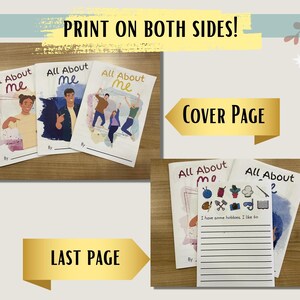 All About Me Printable for Kids, All About Me Activity Sheets, First ...