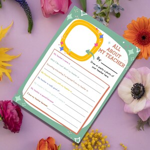 Teacher Appreciation Week Printable, All About My Teacher Survey, My ...