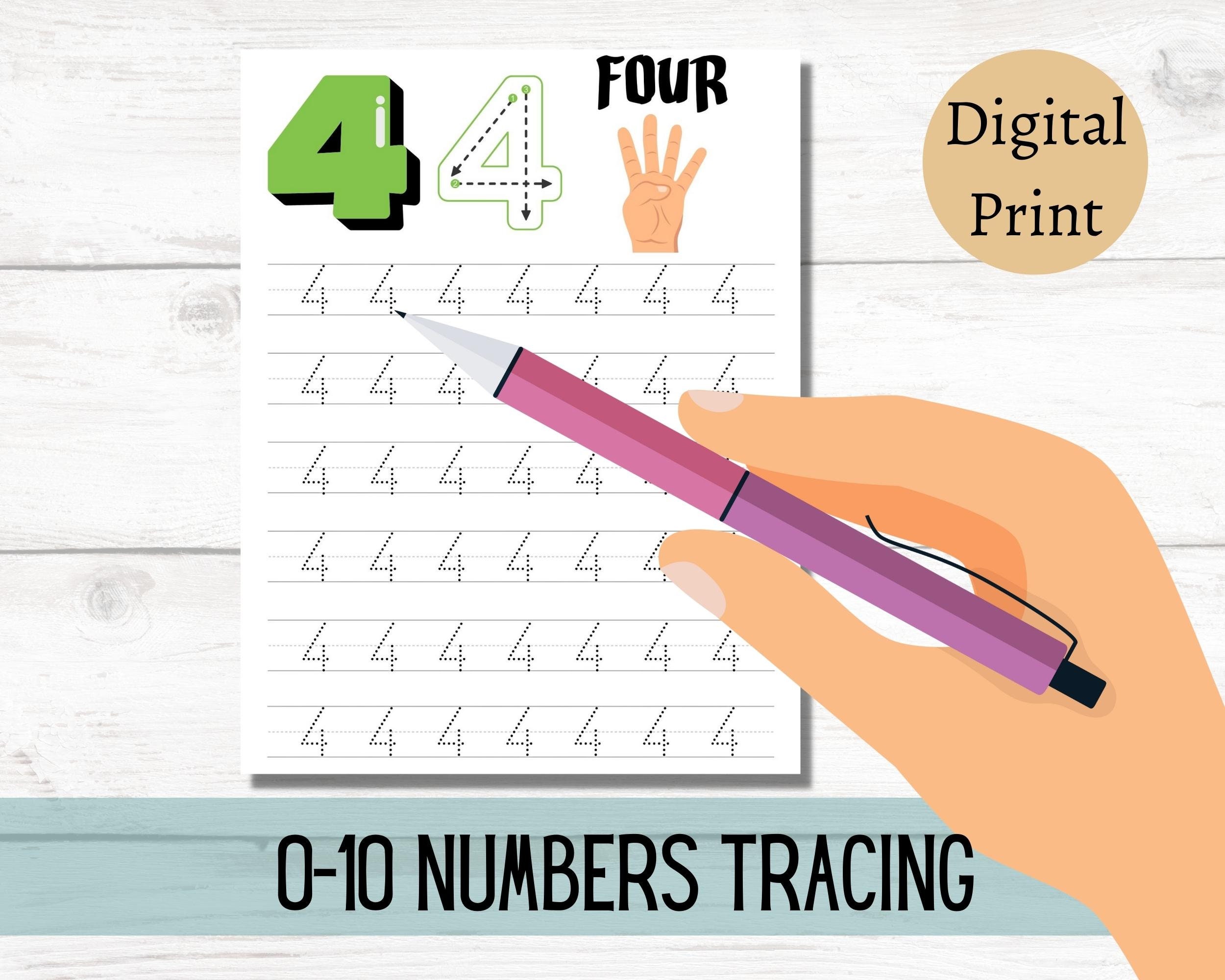 Number Tracing Worksheets, Preschool Handwriting Worksheets ...