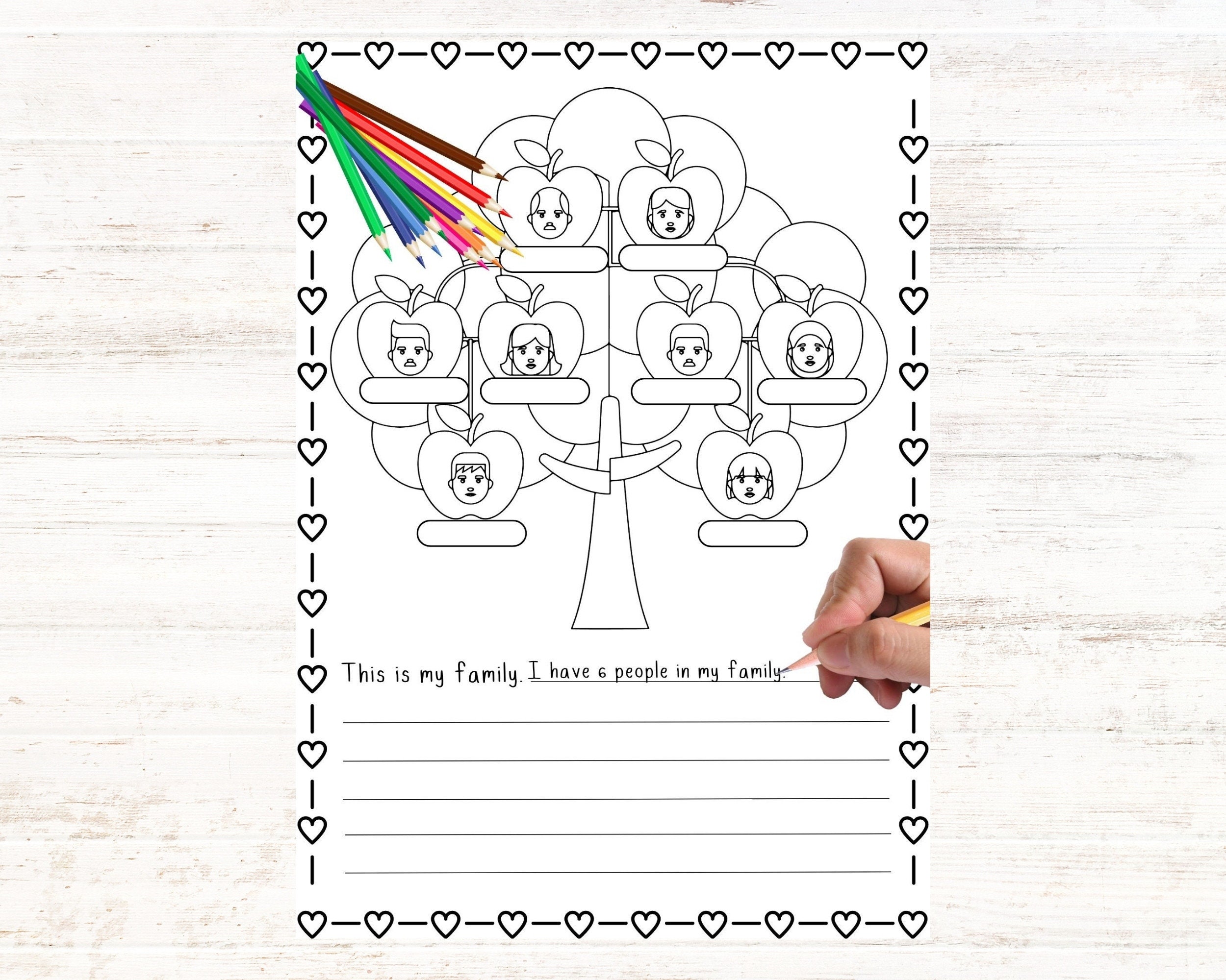 Family Tree Printable Template, Fillable Family Tree Chart, Family Tree ...