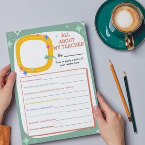 Teacher Appreciation Week Printable, All About My Teacher Survey, My ...