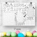 Easter Coloring Placemat for Kids, Easter Coloring Page Activity ...