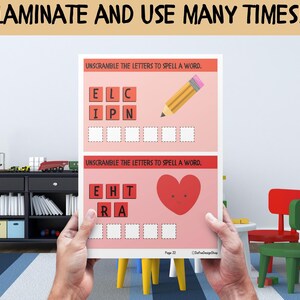 Word Cards Printable Game for Preschool, Alphabet Picture Cards for ...
