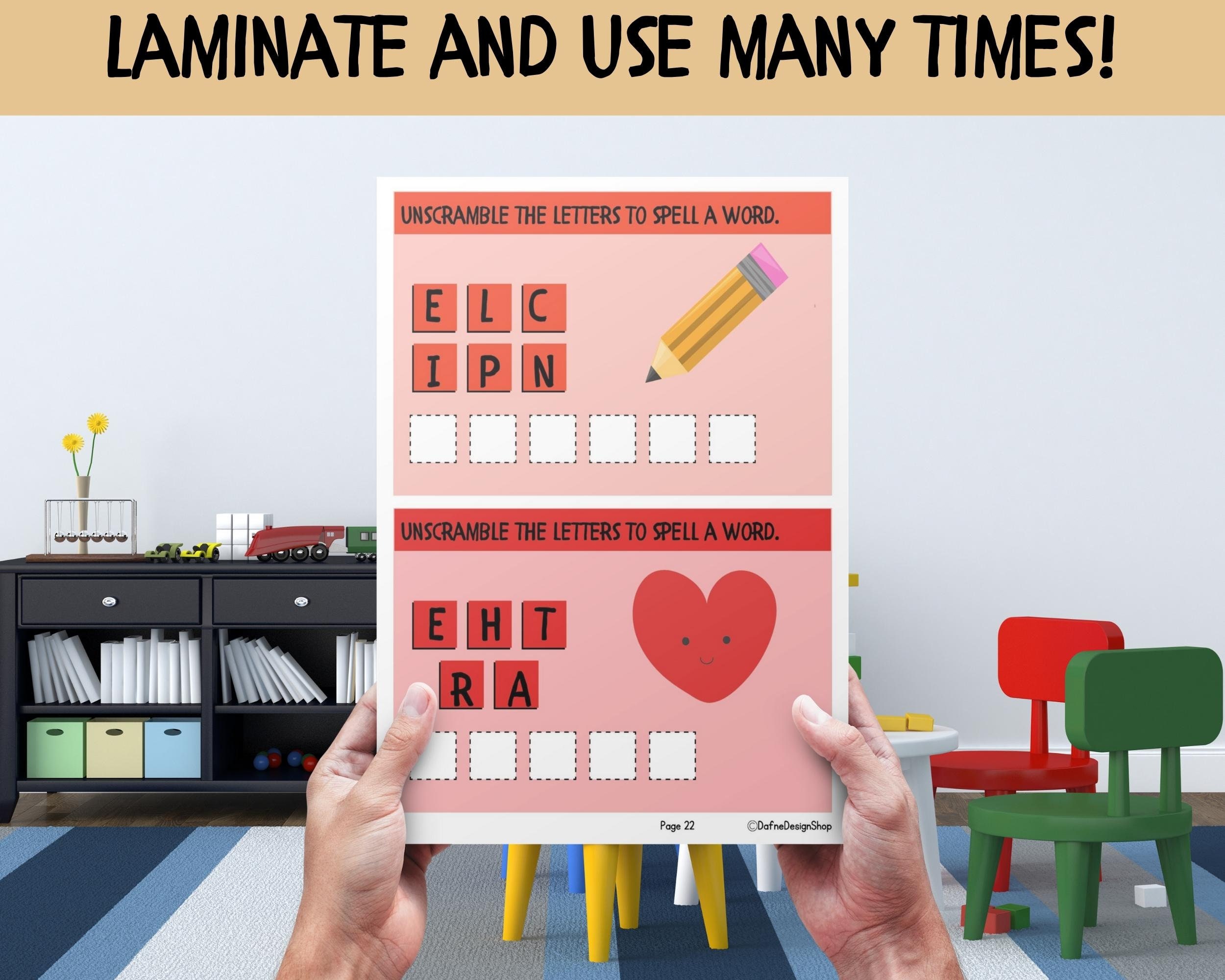 Word Cards Printable Game for Preschool, Alphabet Picture Cards for ...