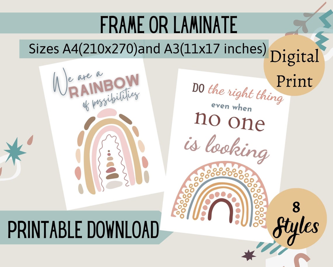 Motivational Quotes Wall Art, Inspirational Quotes Home Decor Printable ...