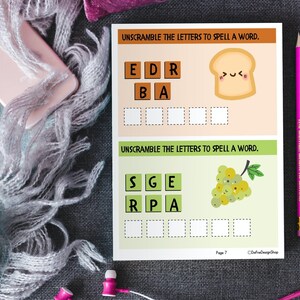 Word Cards Printable Game for Preschool, Alphabet Picture Cards for ...