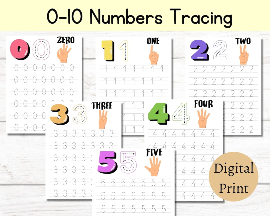 Number Tracing Worksheets, Preschool Handwriting Worksheets ...