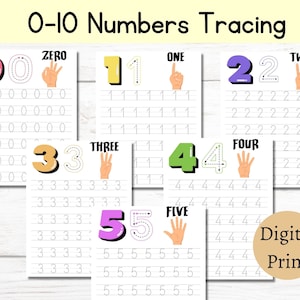 Number Tracing Worksheets, Preschool Handwriting Worksheets ...