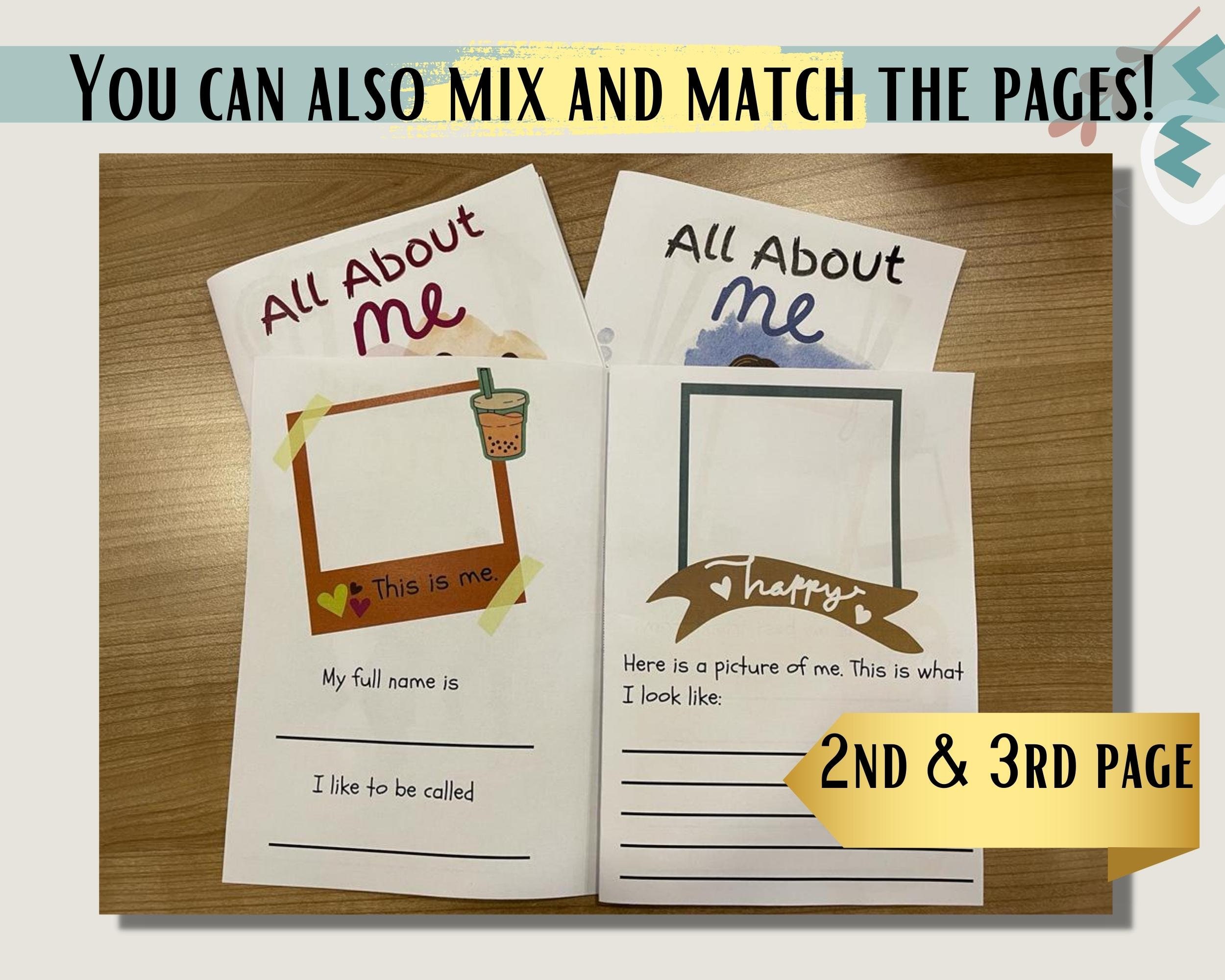 All About Me Printable for Kids, All About Me Activity Sheets, First ...