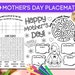 Mothers Day Activity Placemat Printable for Kids, Mothering Sunday ...