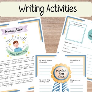 Fathers Day Activity Printable for Kids, Fathers Day Personalized Gift ...
