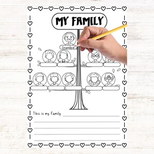 Family Tree Printable Template, Fillable Family Tree Chart, Family Tree ...