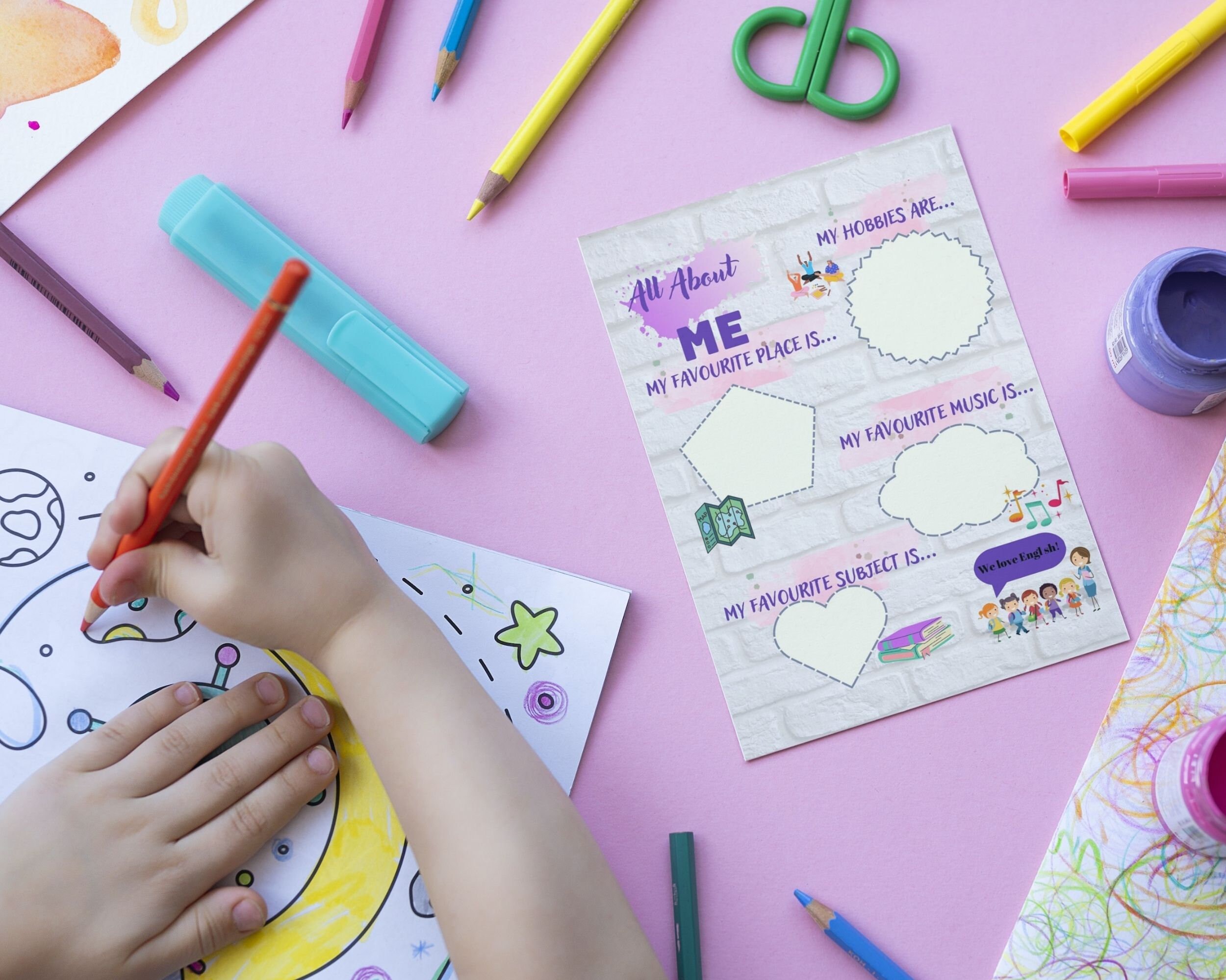 All About Me Printable for Kids, All About Me Activity Sheets, First ...