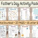 Fathers Day Activity Printable for Kids, Fathers Day Personalized Gift ...