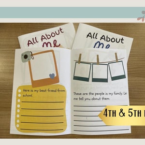 All About Me Printable for Kids, All About Me Activity Sheets, First ...