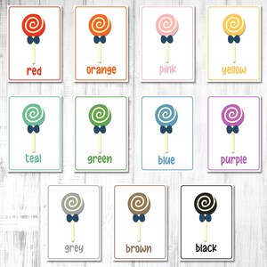 Kindergarten Colors Poster Printable, Toddler Flashcards Printable ...