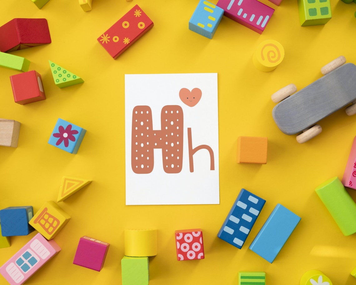 Alphabet Poster Printable Kids Room Decor, Alphabet Flashcards A-Z ...