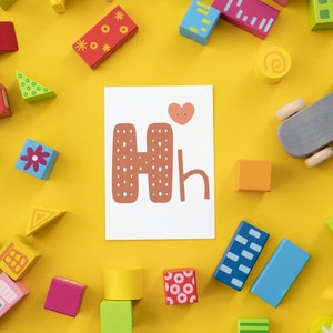 Alphabet Poster Printable Kids Room Decor, Alphabet Flashcards A-Z ...