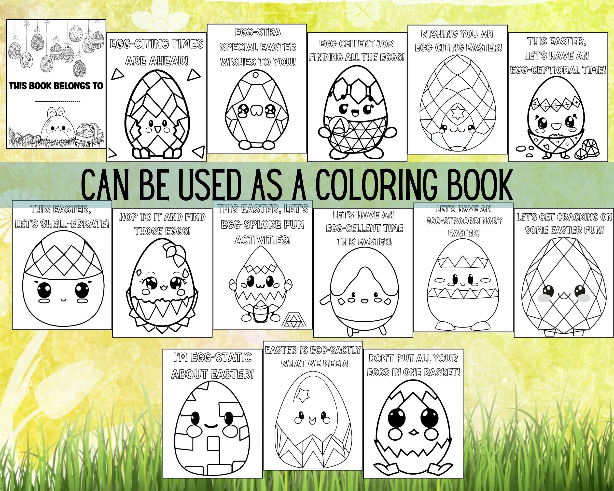 Easter Egg Coloring Pages for Kids, Easter Coloring Sheets, Easter Egg ...