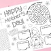 Mothers Day Activity Placemat Printable for Kids, Mothering Sunday ...