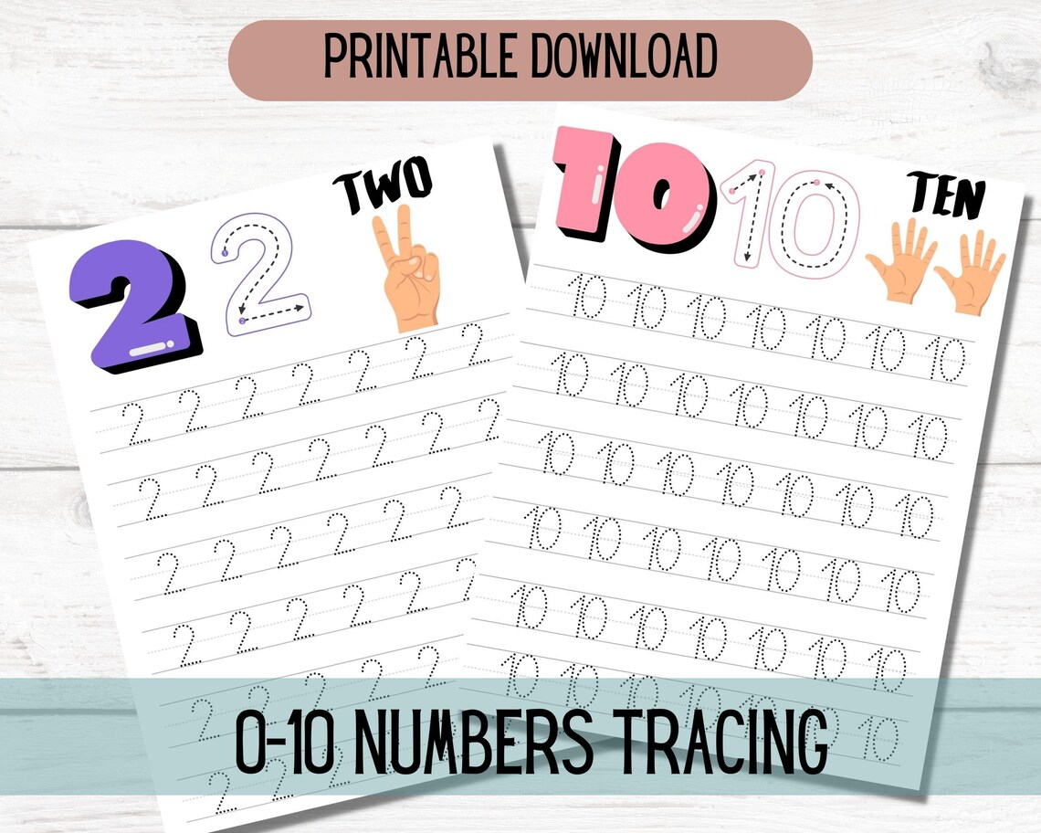 Number Tracing Worksheets, Preschool Handwriting Worksheets ...