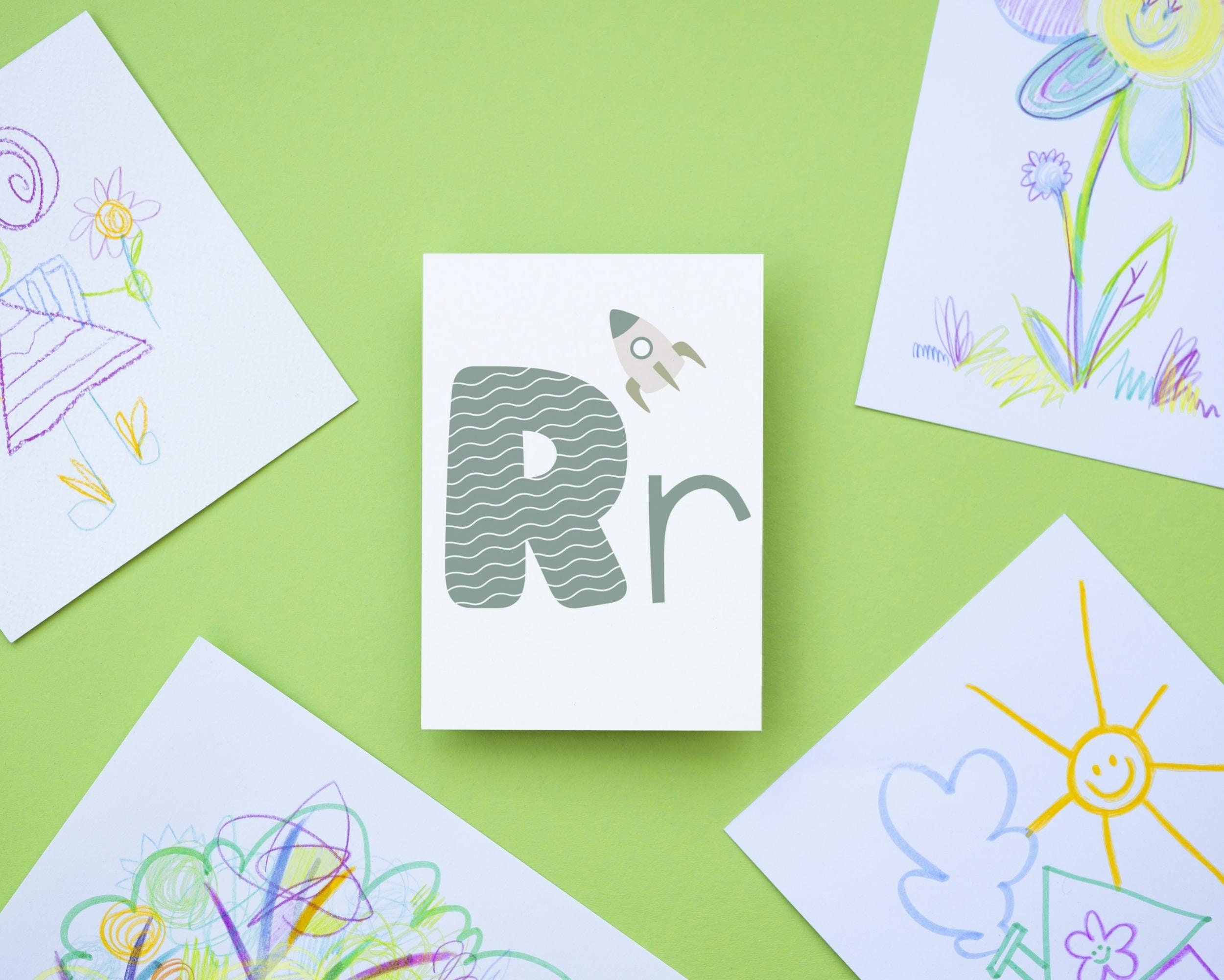 Alphabet Poster Printable Kids Room Decor, Alphabet Flashcards A-Z ...