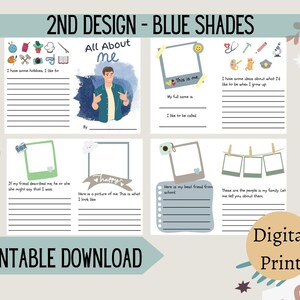 All About Me Printable for Kids, All About Me Activity Sheets, First ...