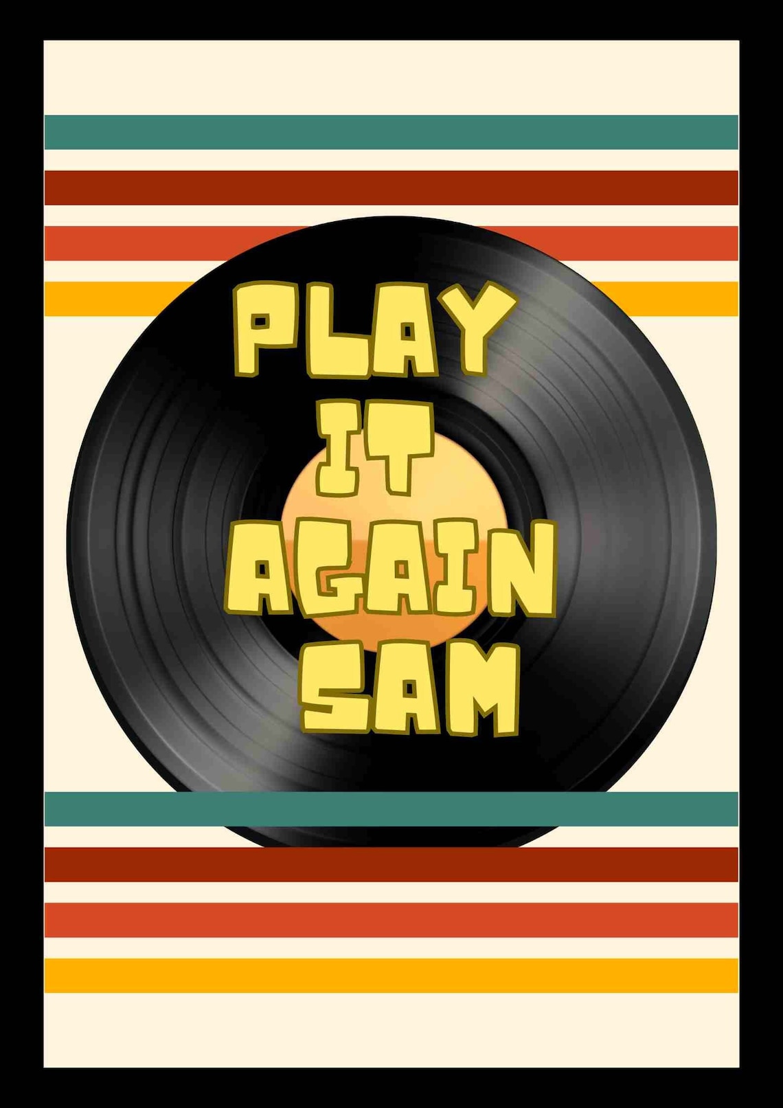 Play It Again, Sam - Retro Poster - Etsy