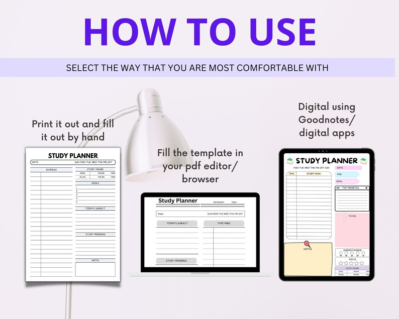 Minimalist Study Planner Printable, Assignment Tracker, Printable Student Planner, Academic ...