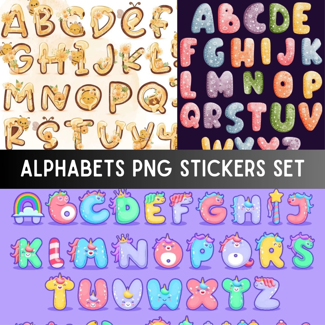 Digital Planner Alphabet Stickers, Cute Sticker Pack, Printable ...