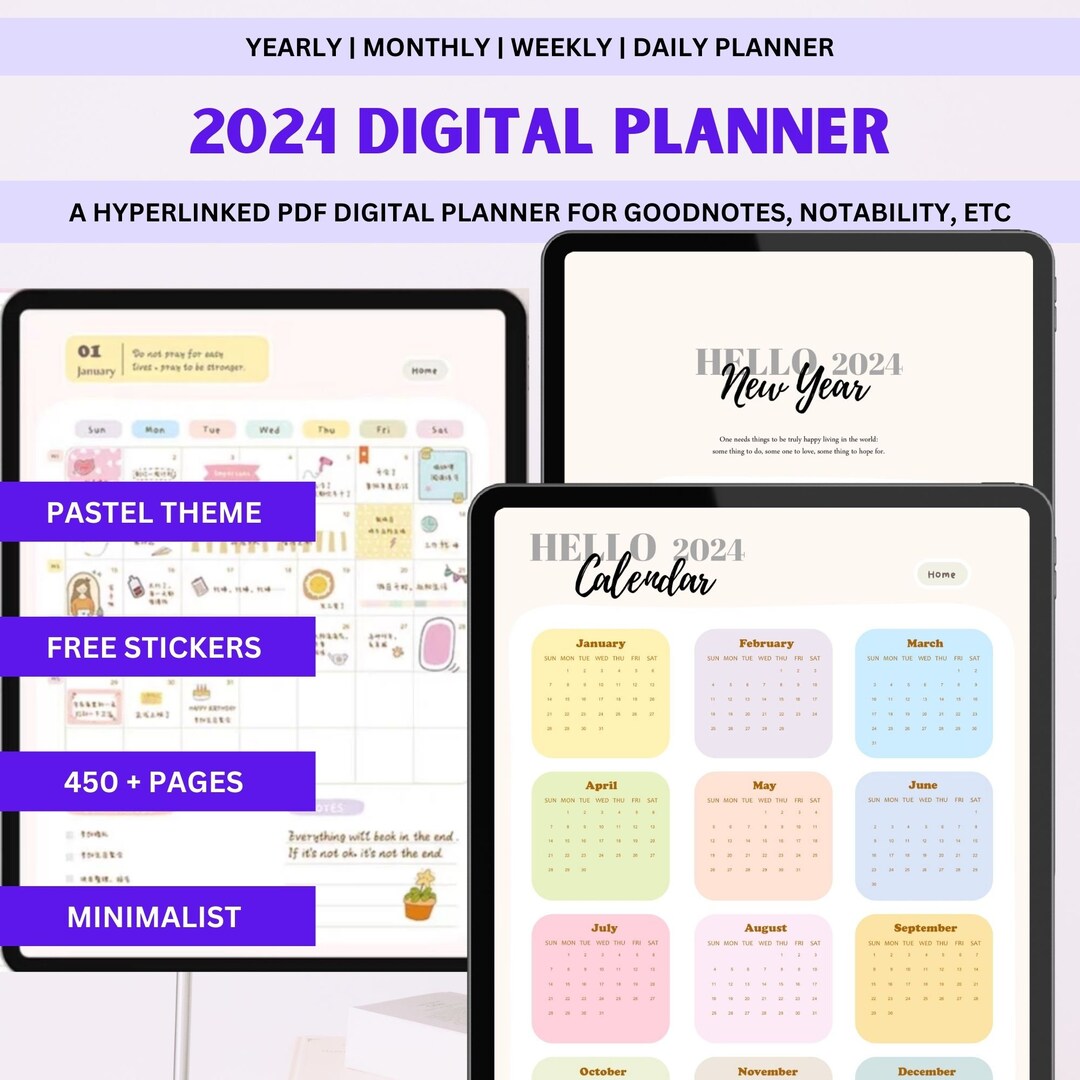 Digital Planner, 2024 Dated Planner, Goodnotes Planner, iPad Planner ...