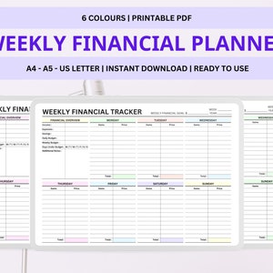 Weekly Budget Planner Printable, Weekly Budget Digital, Financial ...