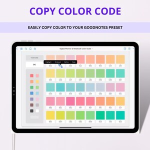 Cheapest Goodnotes Color Guide for Notebook & Digital Planner, Simple ...