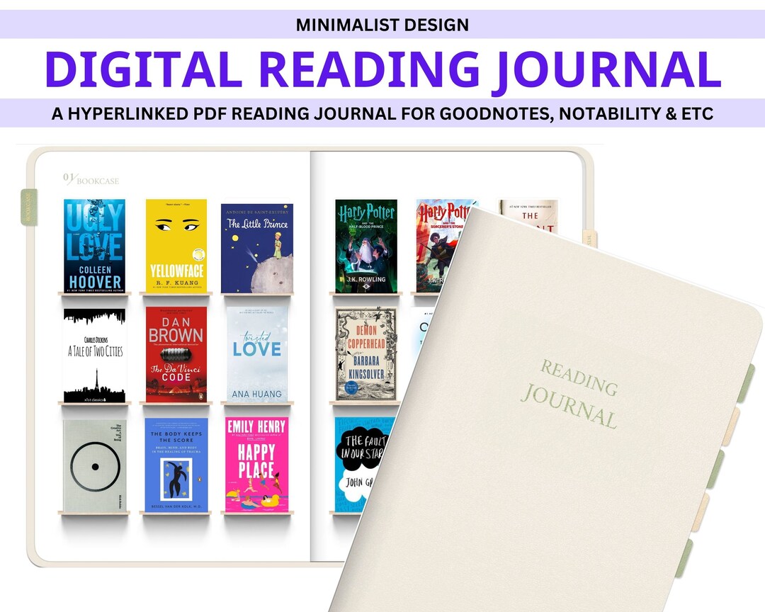 Digital Reading Journal, Digital Reading Planner, Reading Tracker, Book ...