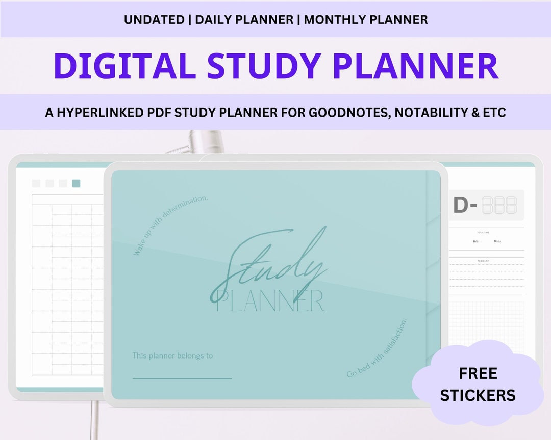 Goodnotes Undated Student Planner, Digital Study Planner Template ...