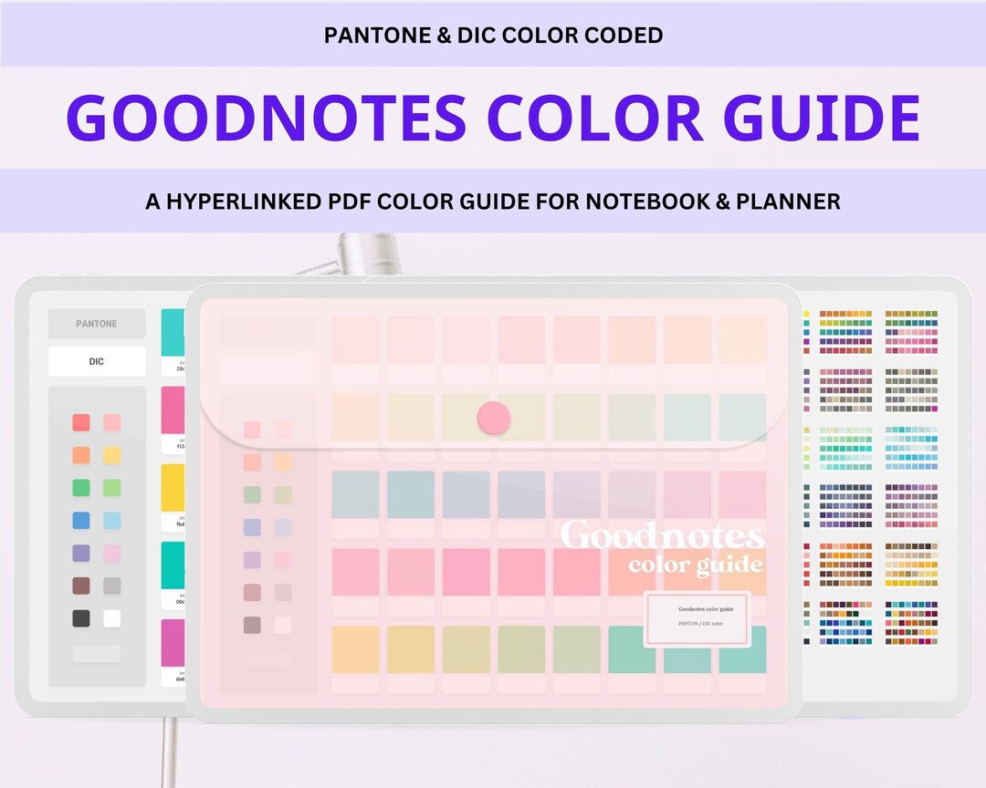 Cheapest Goodnotes Color Guide for Notebook & Digital Planner, Simple ...