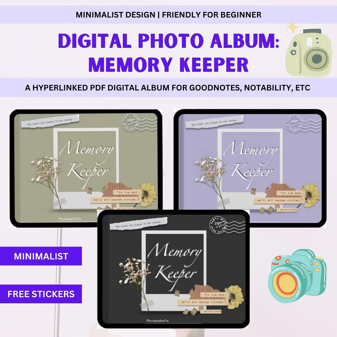Digital Photo Album, Digital Scrapbook, Digital Memory Book, Digital ...