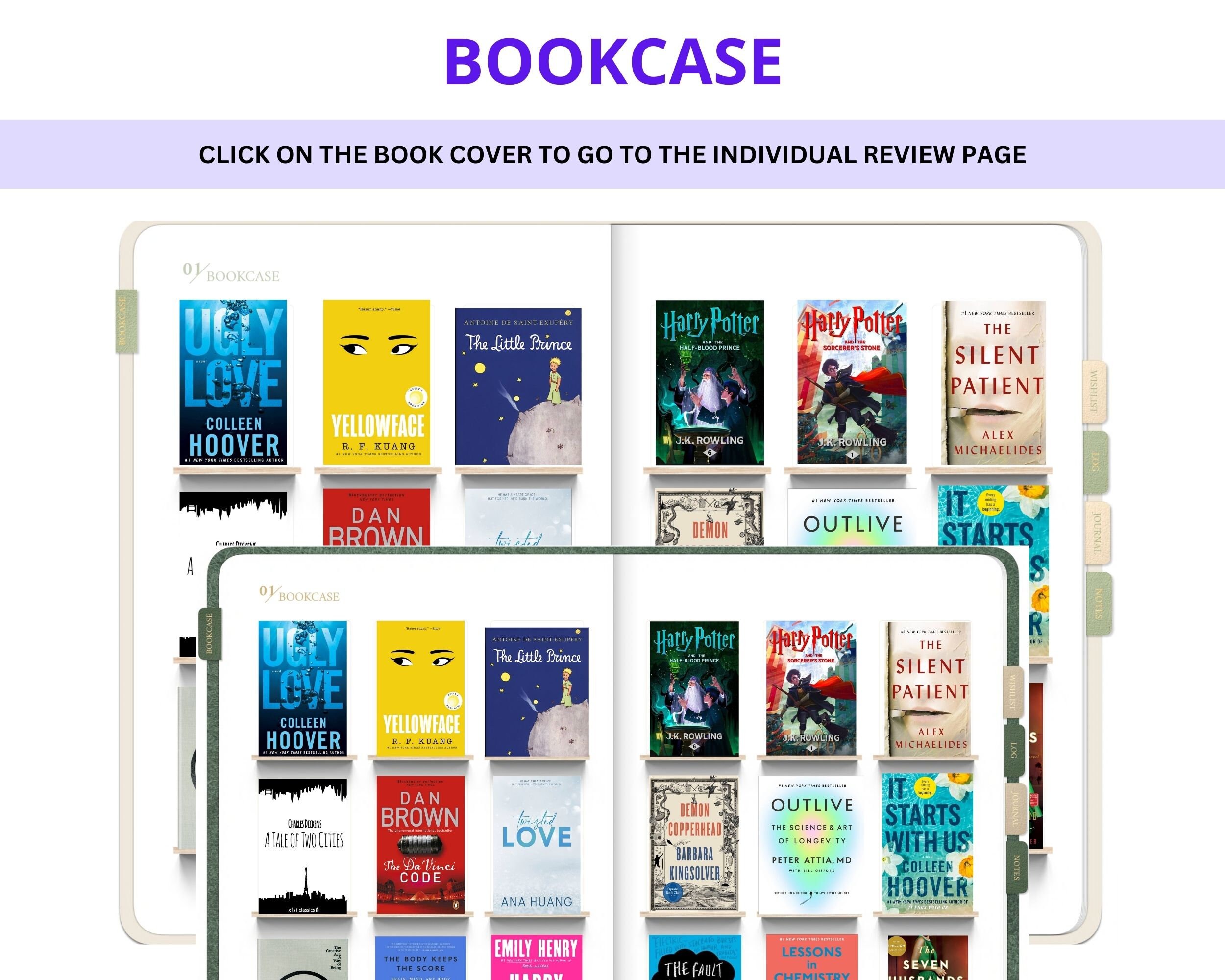 Digital Reading Journal, Book Review, Library Tracker for Goodnotes ...