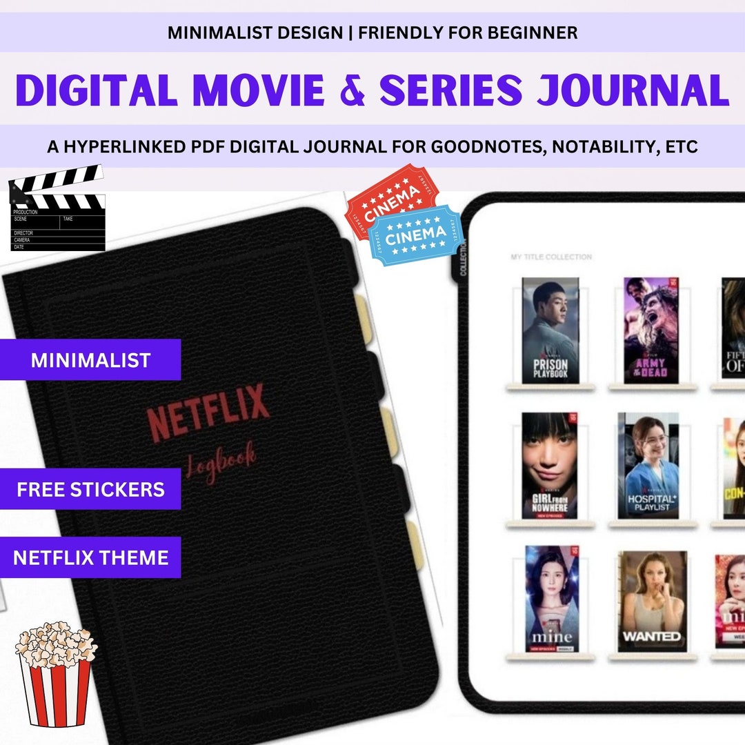Digital Movies & Series Journal, Movie Logbook, Goodnotes Film Planner ...