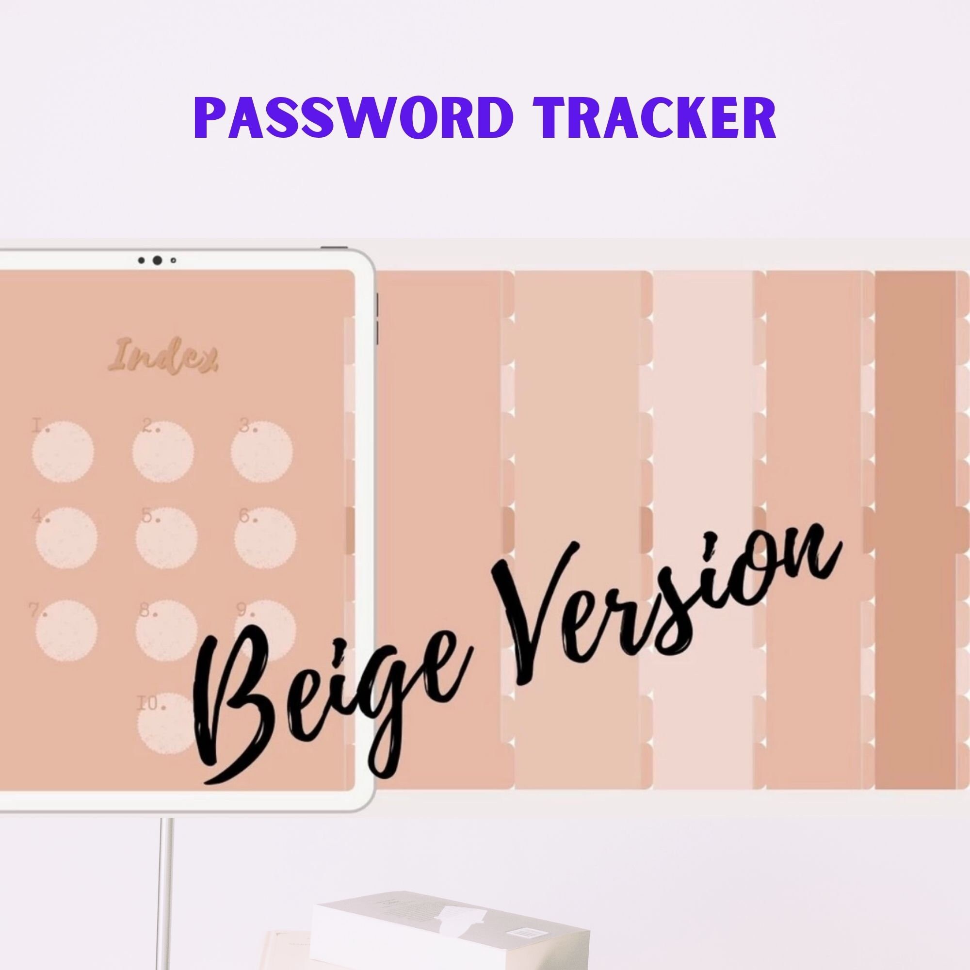 Digital Password Tracker Printable, Fillable Password Book, Password ...