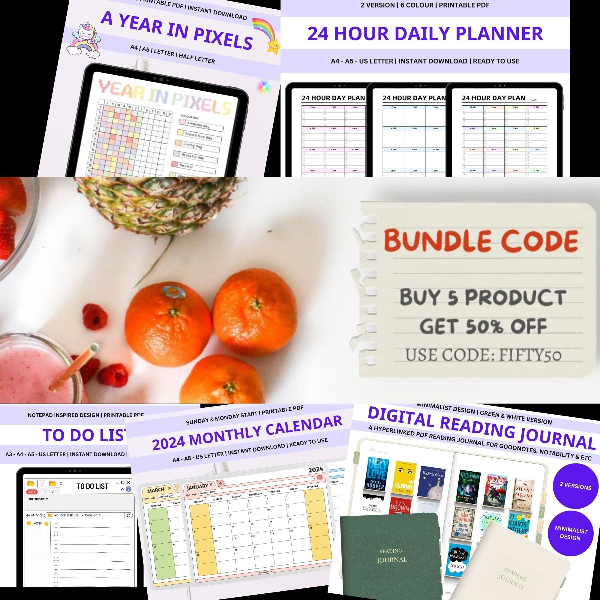 Budget Planner, Printable Planner Insert, Finance Overview Template ...