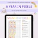A Year in Pixels Printable, Yearly Mood Tracker Journal, Year in Pixels ...