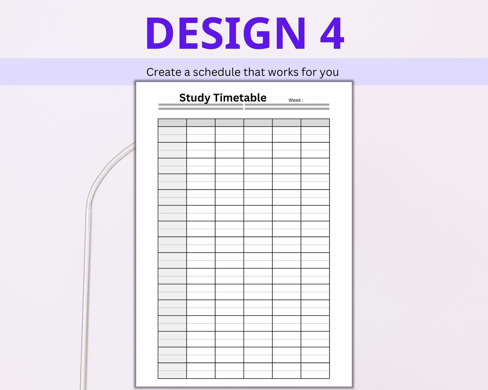 Minimalist Revision Timetable Printable Set, Hourly Agenda, Weekly ...