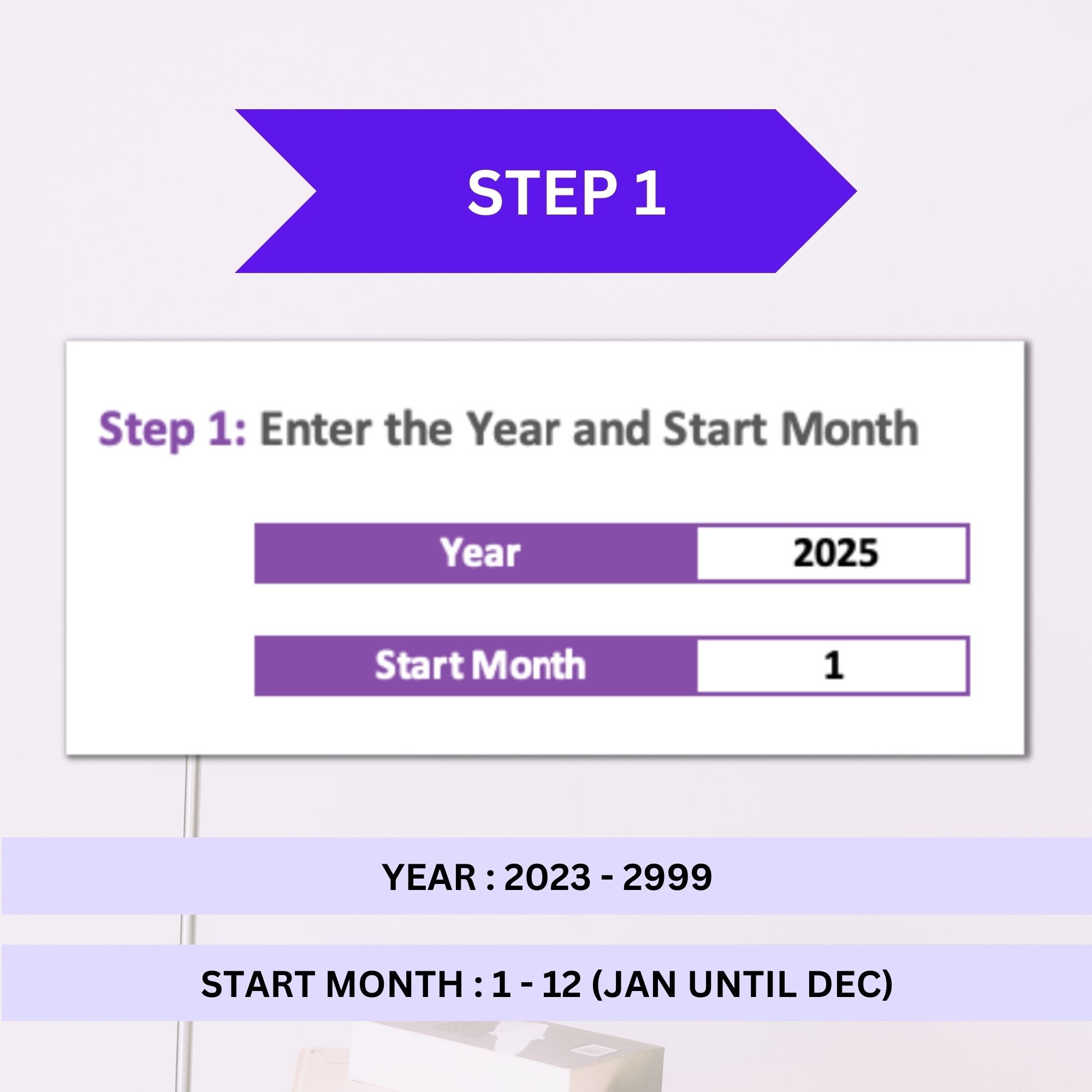 Lifetime Monthly Calendar Template Excel: Editable Annual Planner ...