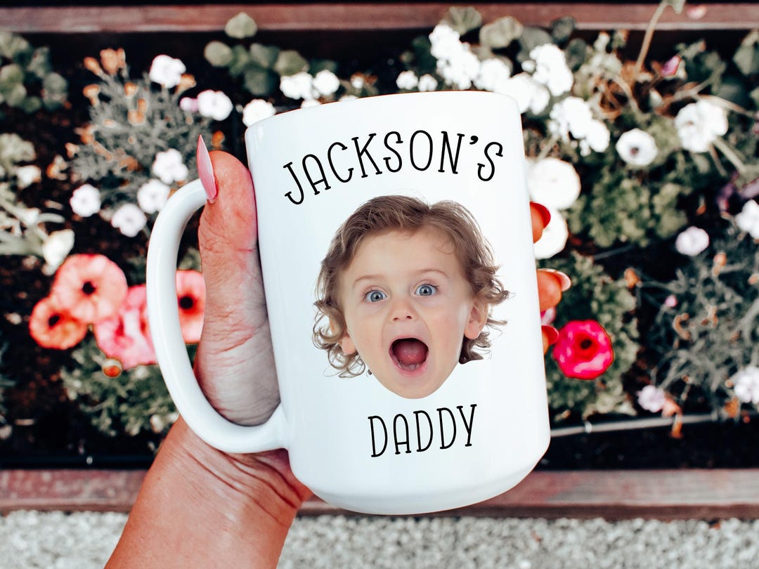 Dad Mug Gift, Custom Baby Face Photo Mug, Personalized Baby Photo Mug ...