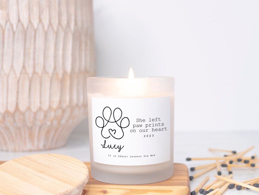Pet Memorial Candle, Dog Sympathy, Custom Pet Memorial Candle, Pet Loss ...