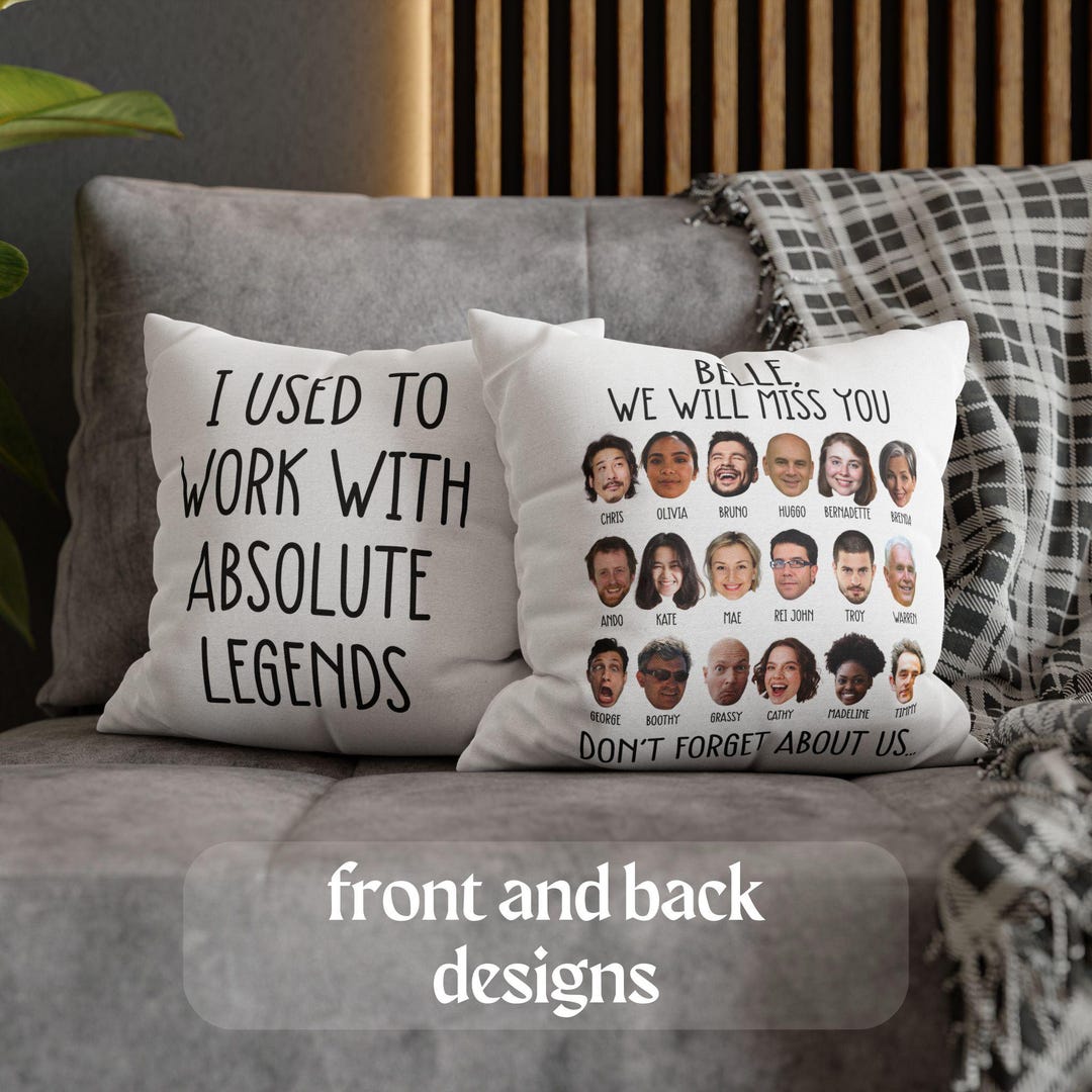Personalized Retirement Pillow: Custom Coworker Leaving Gift - Etsy