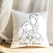 Custom Line Art Pillow: Personalized Family Portrait Pillowcase - Etsy