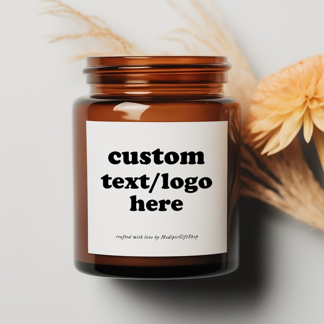 Customizable Candle Create Your Own Candle Blank Label Candle for ...
