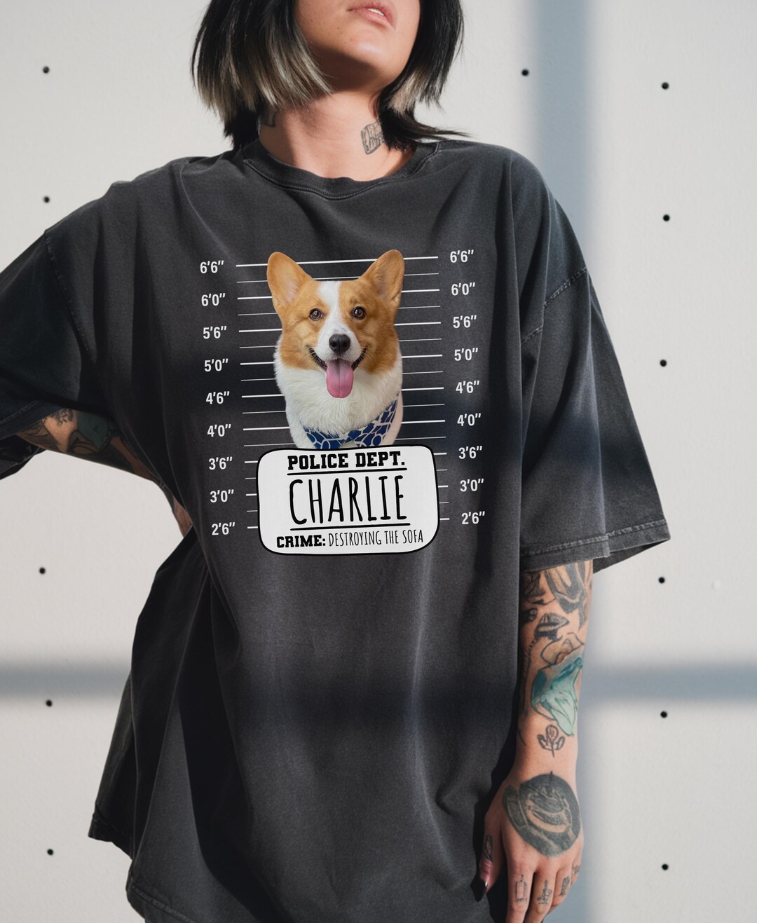 Funny Mugshot Shirt Custom Photo Gift Shirt for Pet Lover Gift Funny ...